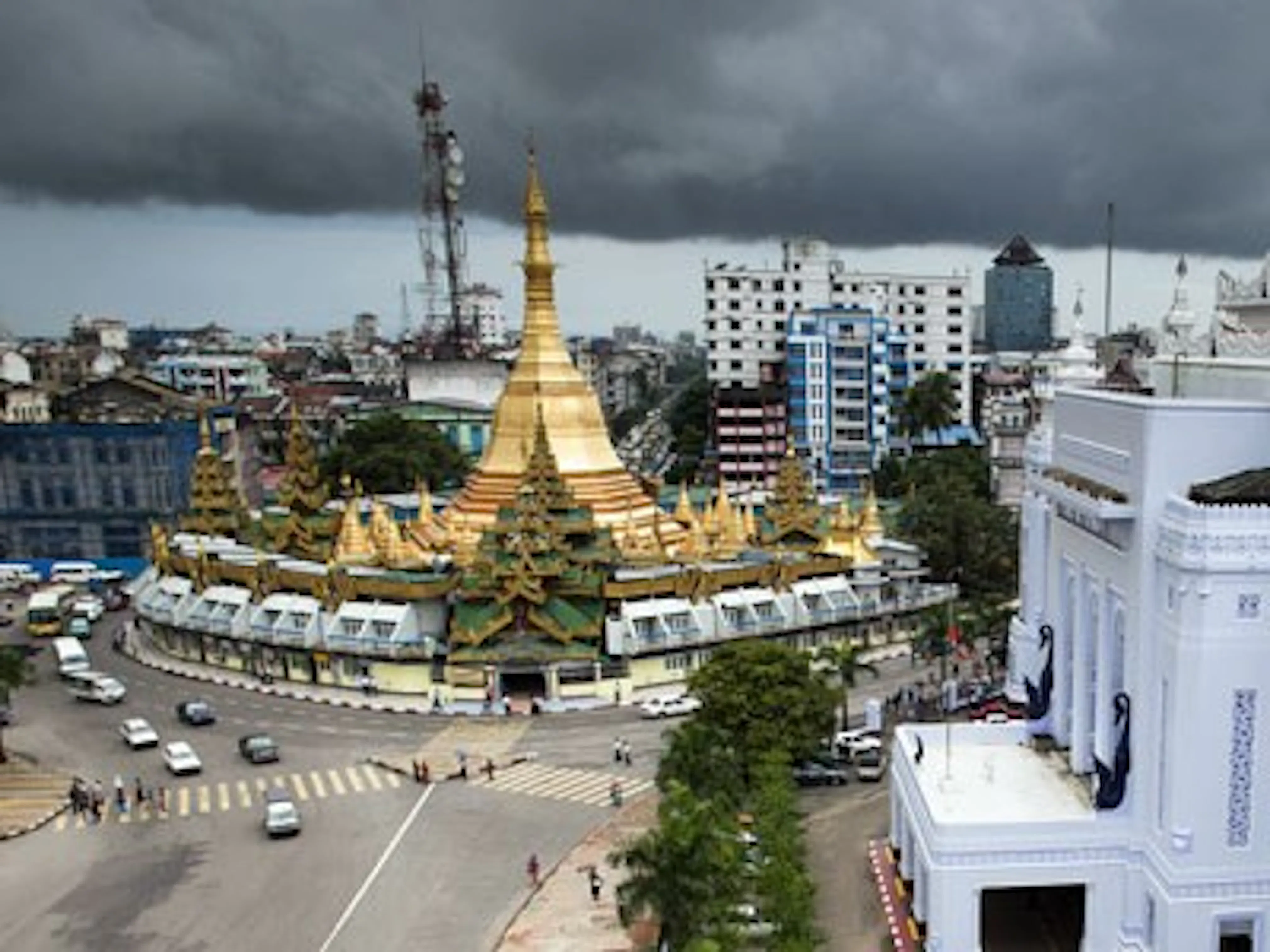 Myanmar Yangon City Yangon's Raucous Streets Silenced As New Year